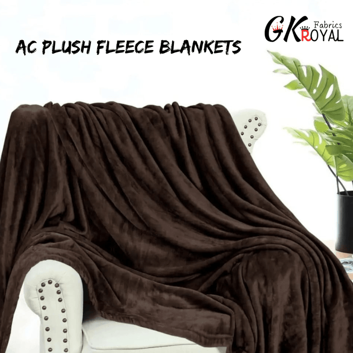 Fleece - Ac Blanket-(Brown) – Gk Royal Fabrics